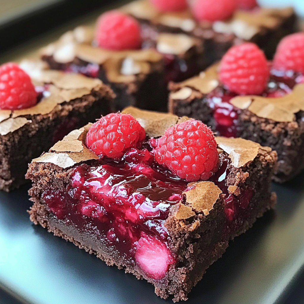 Raspberry Swirl Brownies