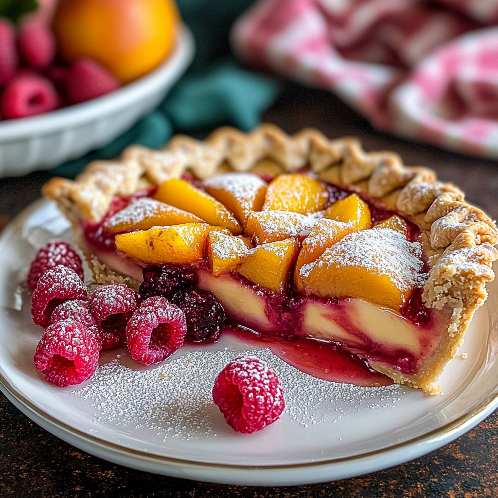 Raspberry Peach Pie Delight