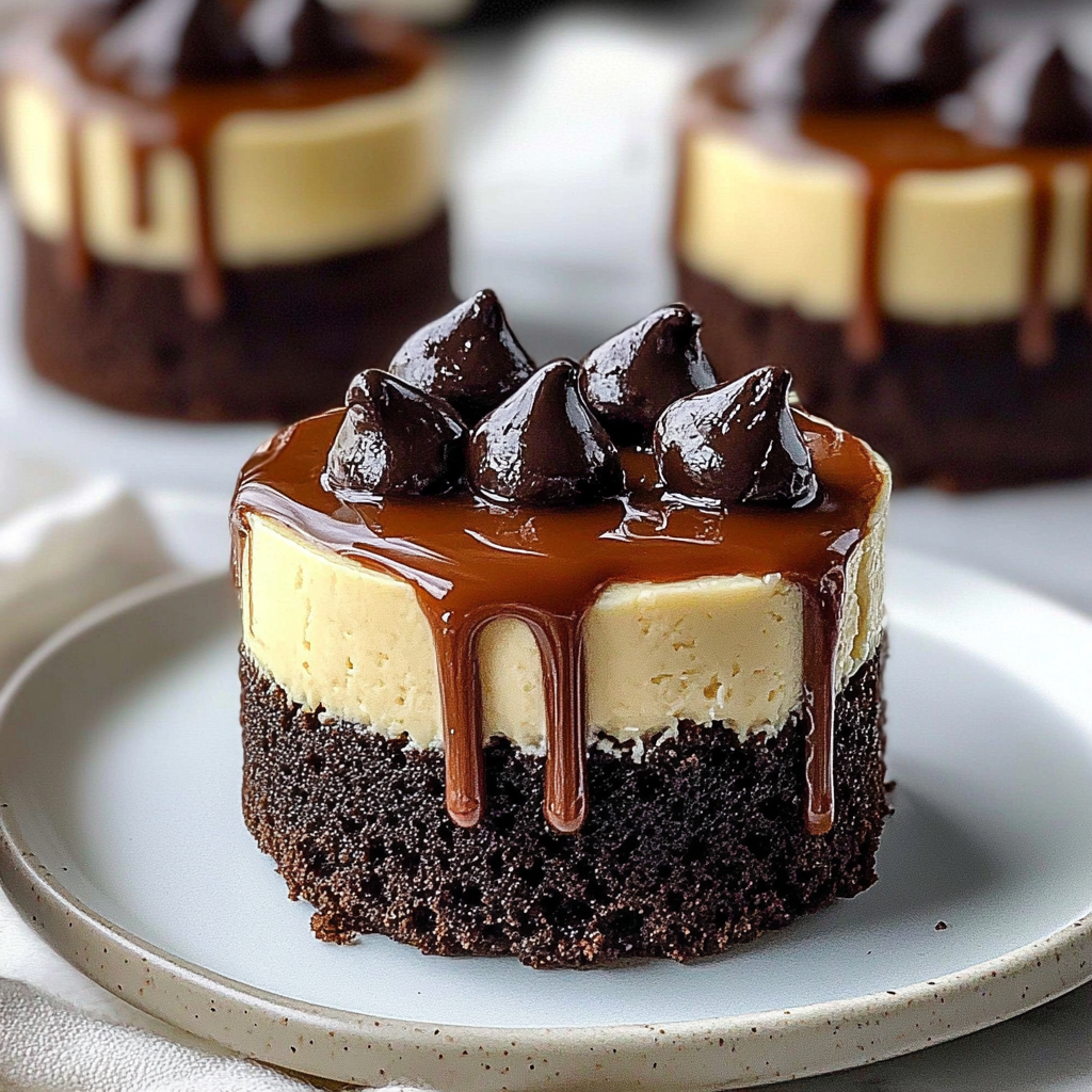 Brownie Bottom Mini Cheesecakes