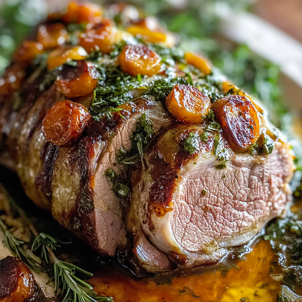 Slow Roasted Boneless Leg of Lamb
