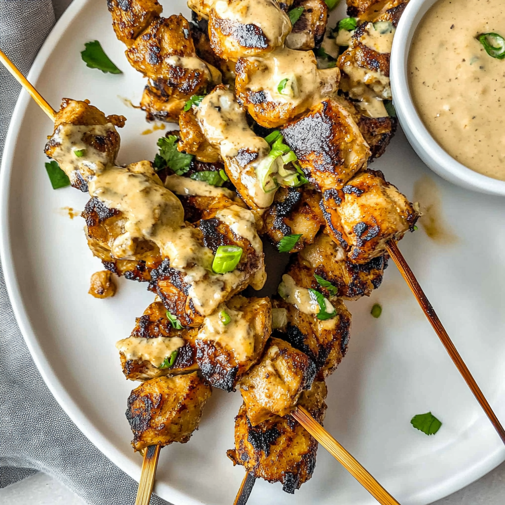 Grilled Satay Chicken Skewers