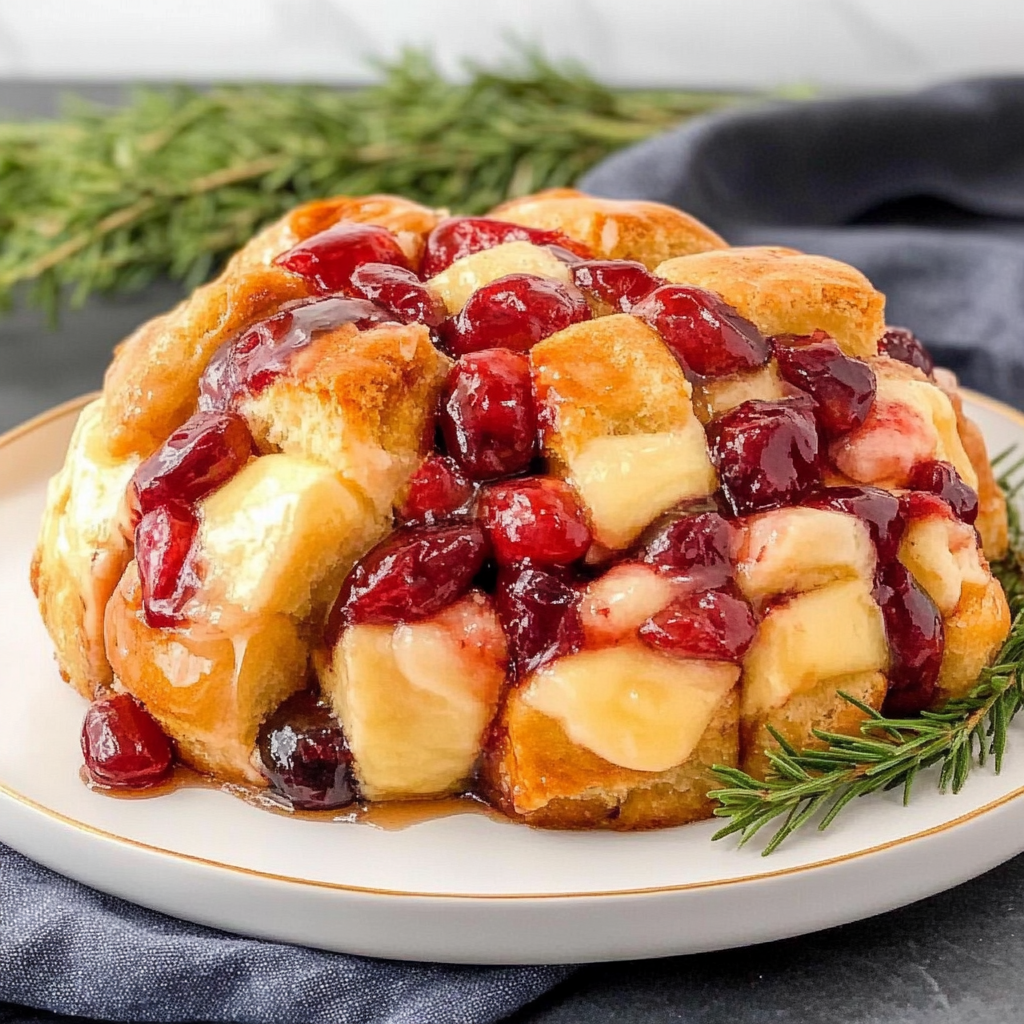 Pull-Apart Bread with Cranberry & Brie