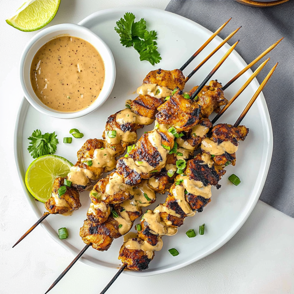 Grilled Satay Chicken Skewers
